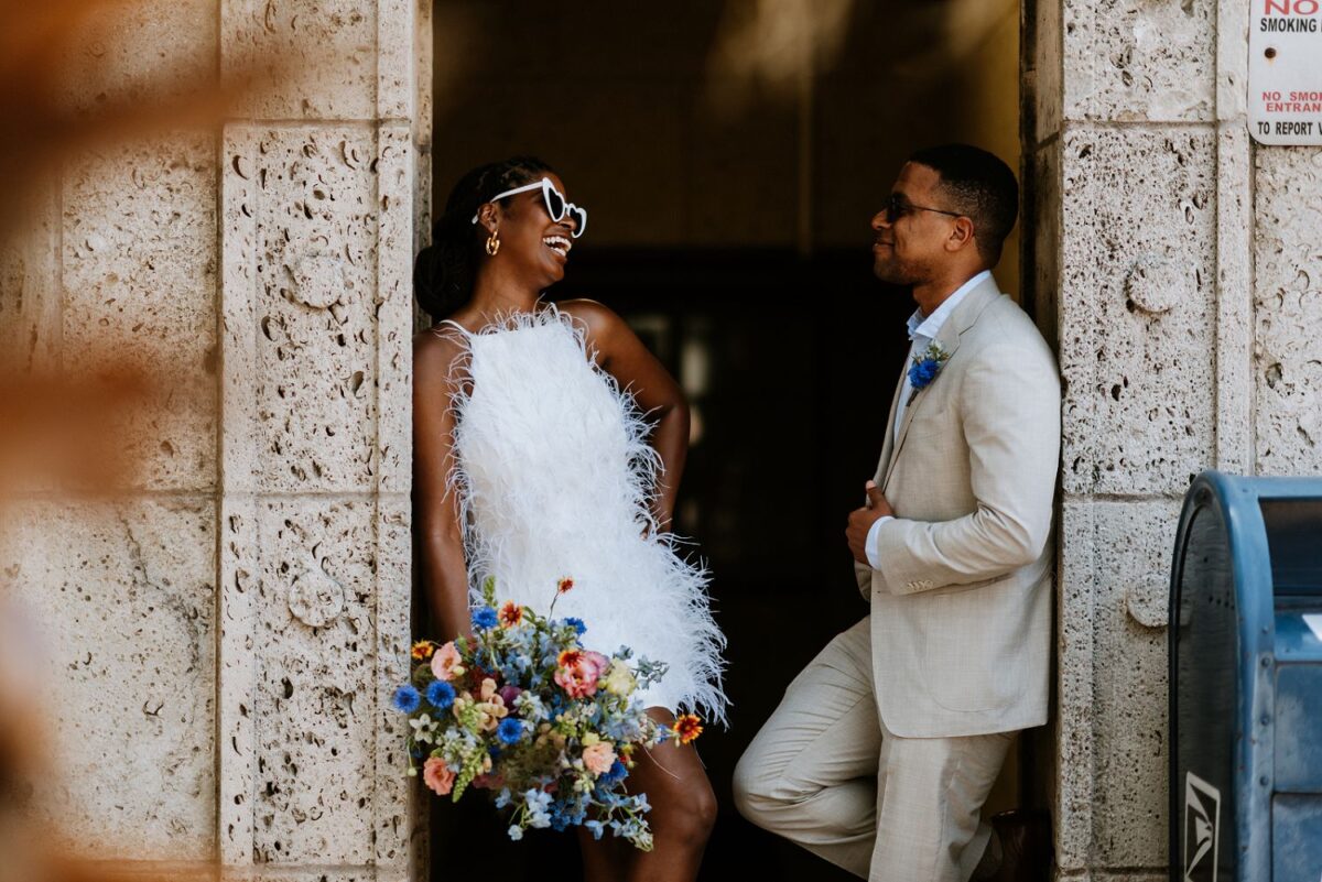 Vibrant Downtown Austin Courthouse Elopement - Jalisa + Demetrius