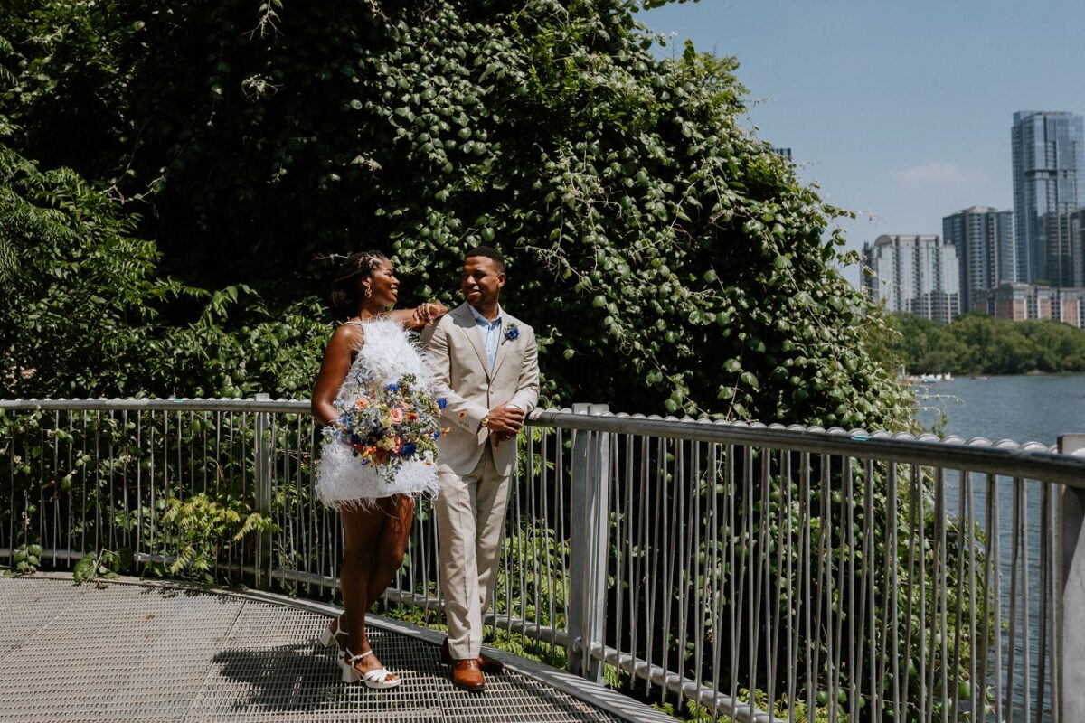 Vibrant Downtown Austin Courthouse Elopement - Jalisa + Demetrius