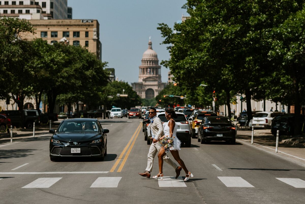 Vibrant Downtown Austin Courthouse Elopement - Jalisa + Demetrius