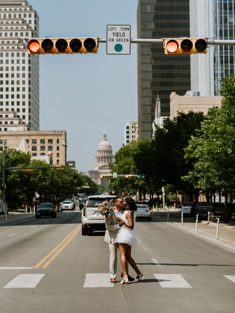 Vibrant Downtown Austin Courthouse Elopement - Jalisa + Demetrius